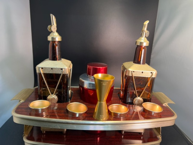 Mirro Cocktail Shaker and Musical Decanter Set & Shots